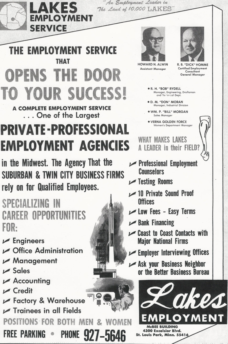 EMPLOYMENT AGENCIES – St Louis Park Historical Society