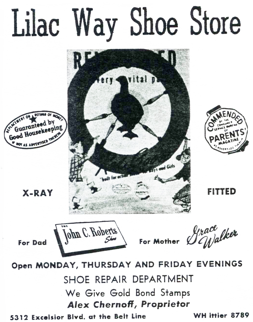 LILAC WAY SHOE STORE AND ALEX CHERNOFF – St Louis Park Historical Society